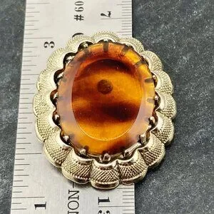 Vintage | Jewelry | Vintage Tortoise Shell Style Brown Plastic ...